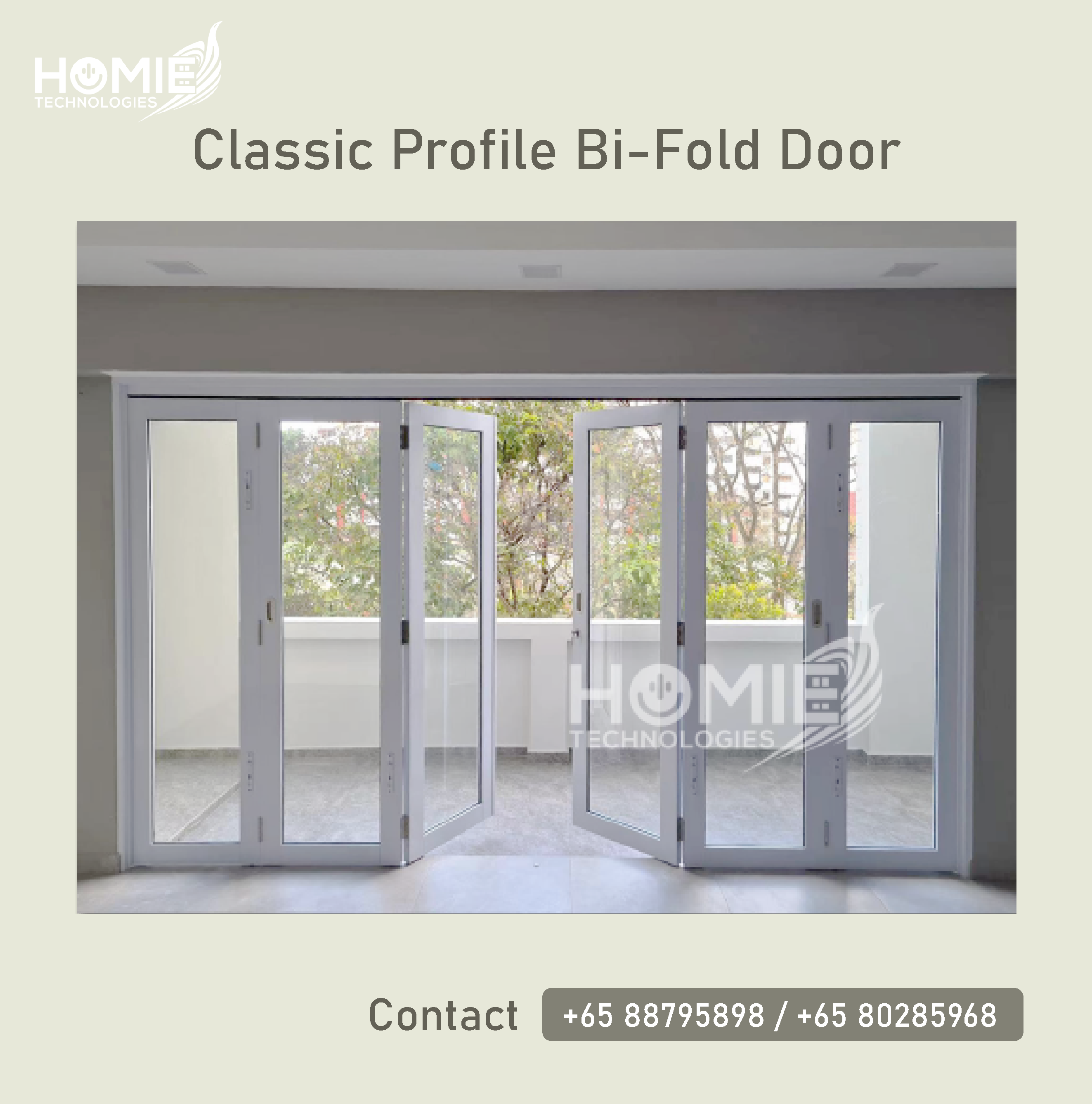 Classic Profile Bi-Fold Door – Homie Technologies