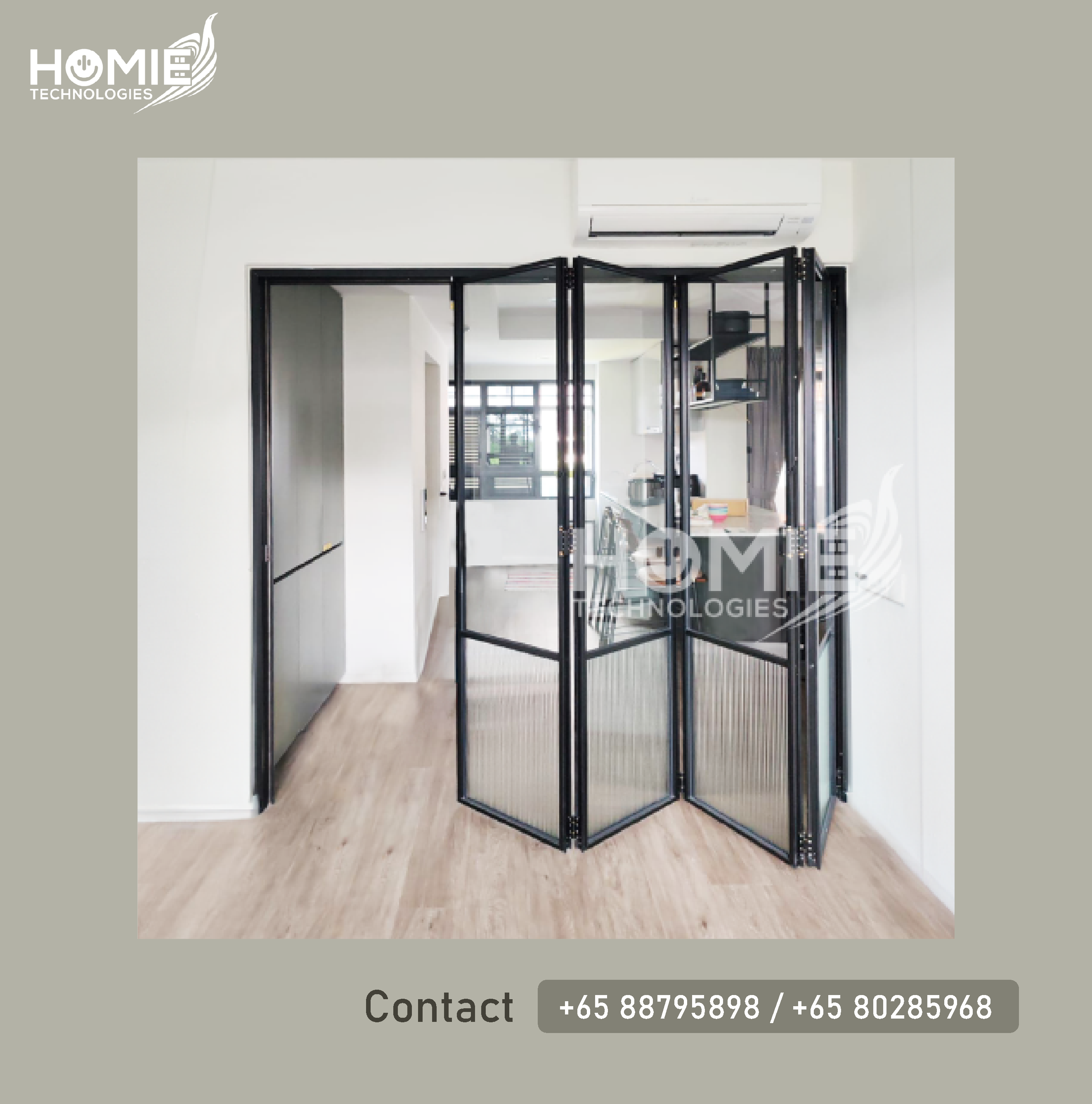 Slim Profile Bi-Fold Door – Homie Technologies